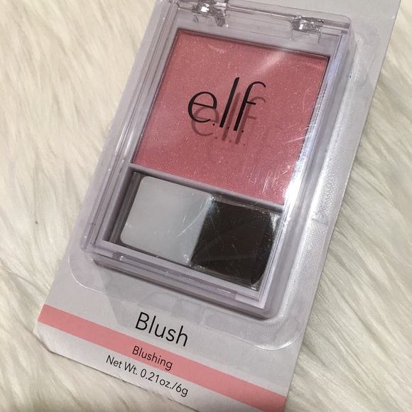 ELF | Makeup | Elf Pink Blush With Brush Shimmer Blushing Powder | Poshmark